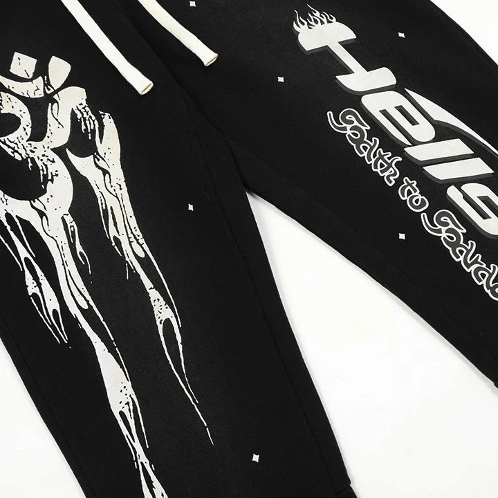 Heavyweight Custom Screen Printed Tracksuit Acid Wash Distress Patch ...