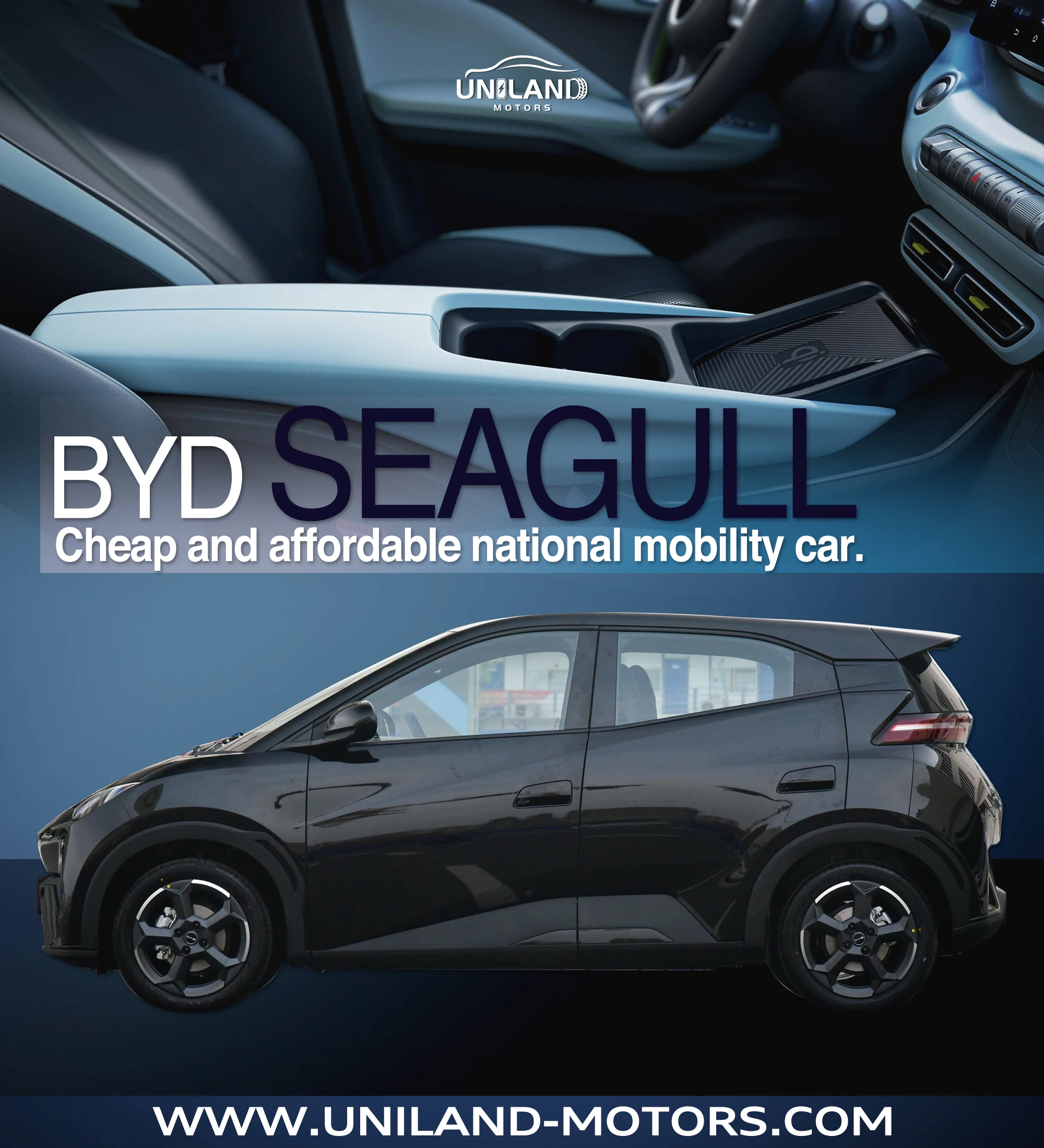 BYD Seagull Fly Full Option 4-Seater EV - 30.08kWh Lithium Battery ...