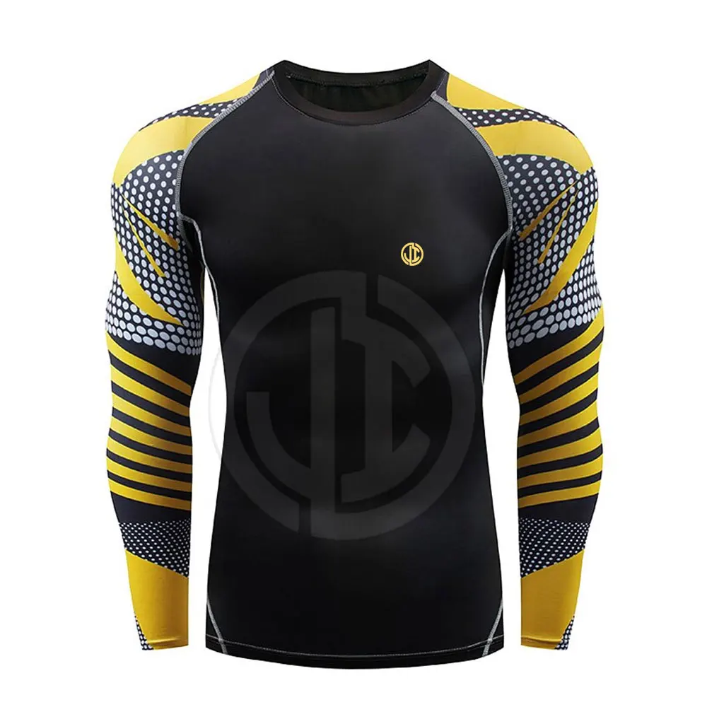 High Manufacturer Custom Full Sleeves Rash Guard Solid Color Men Long ...