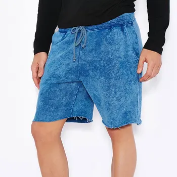 Custom Acid Wash Short For Men Custom Cotton 260 280 300 Gsm Raw Hem ...