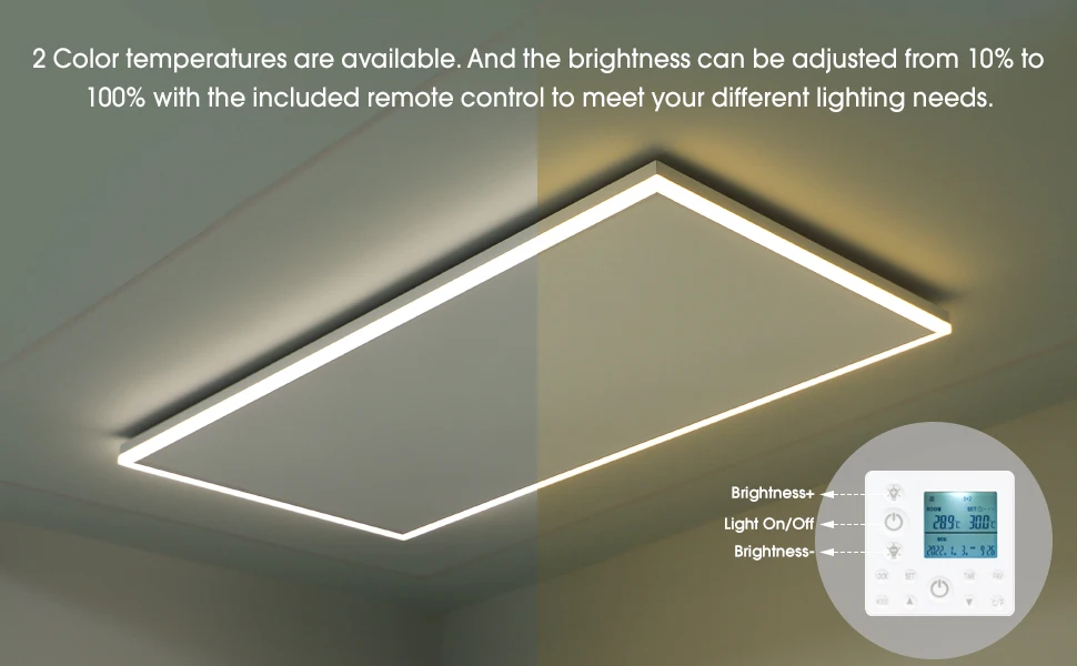 Far Infrared Heater Panels with LED Light - Smart Heating
