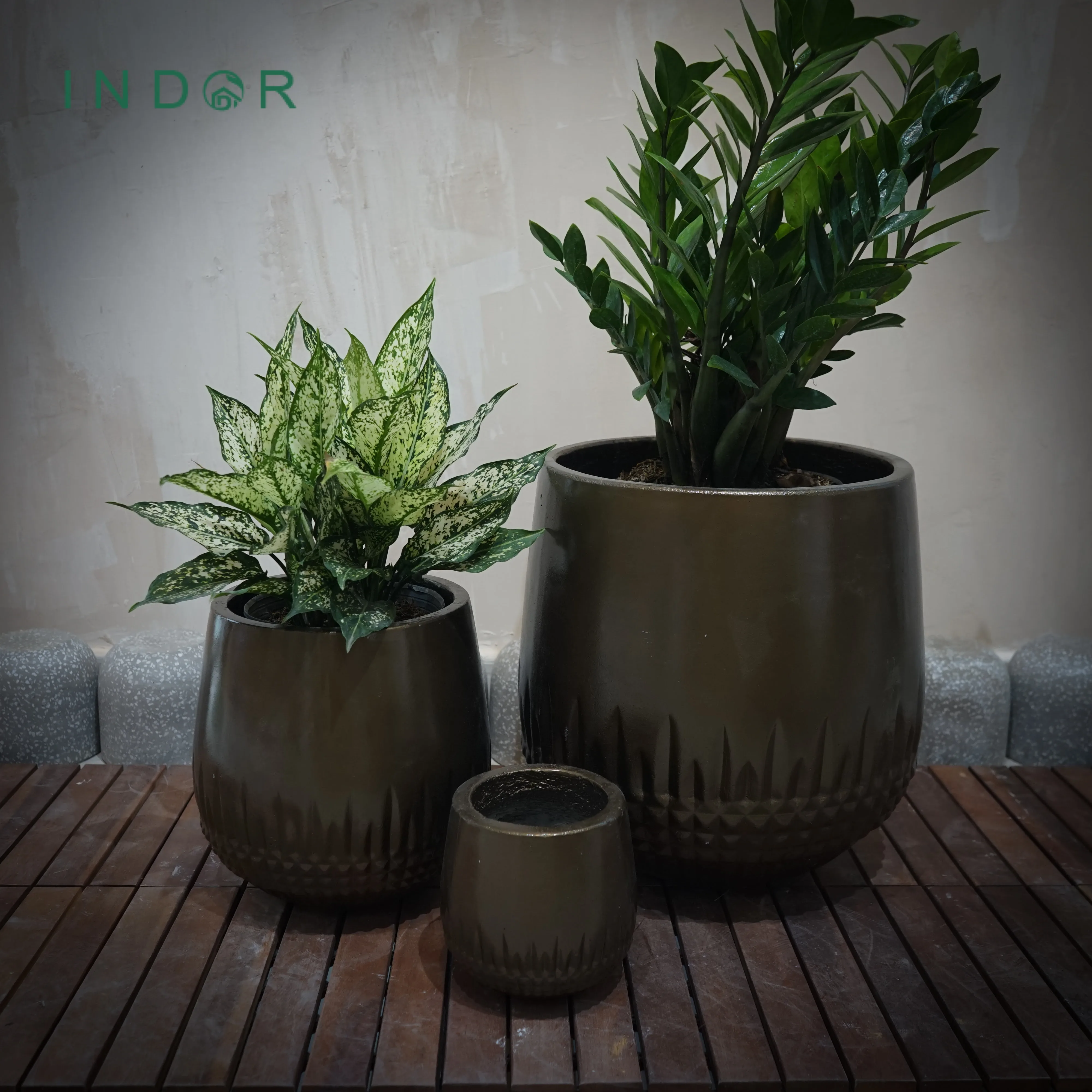 Best Quality Vietnam Golden Pots Contemporary Style Cement Home Garden ...