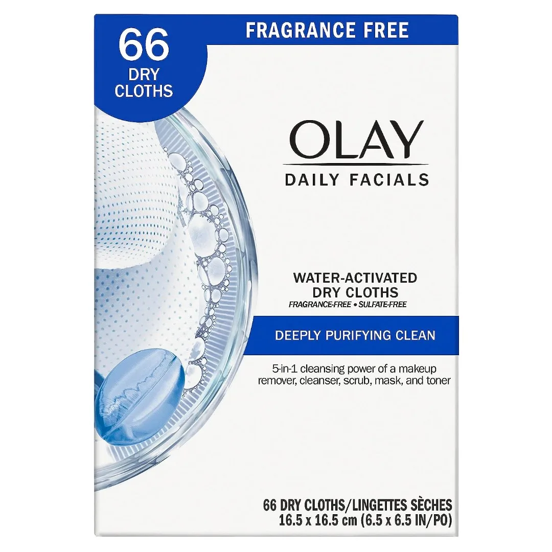 Olay Daily Facials Daily Clean Makeup Removing Facial Cleansing Wipes 5 ...