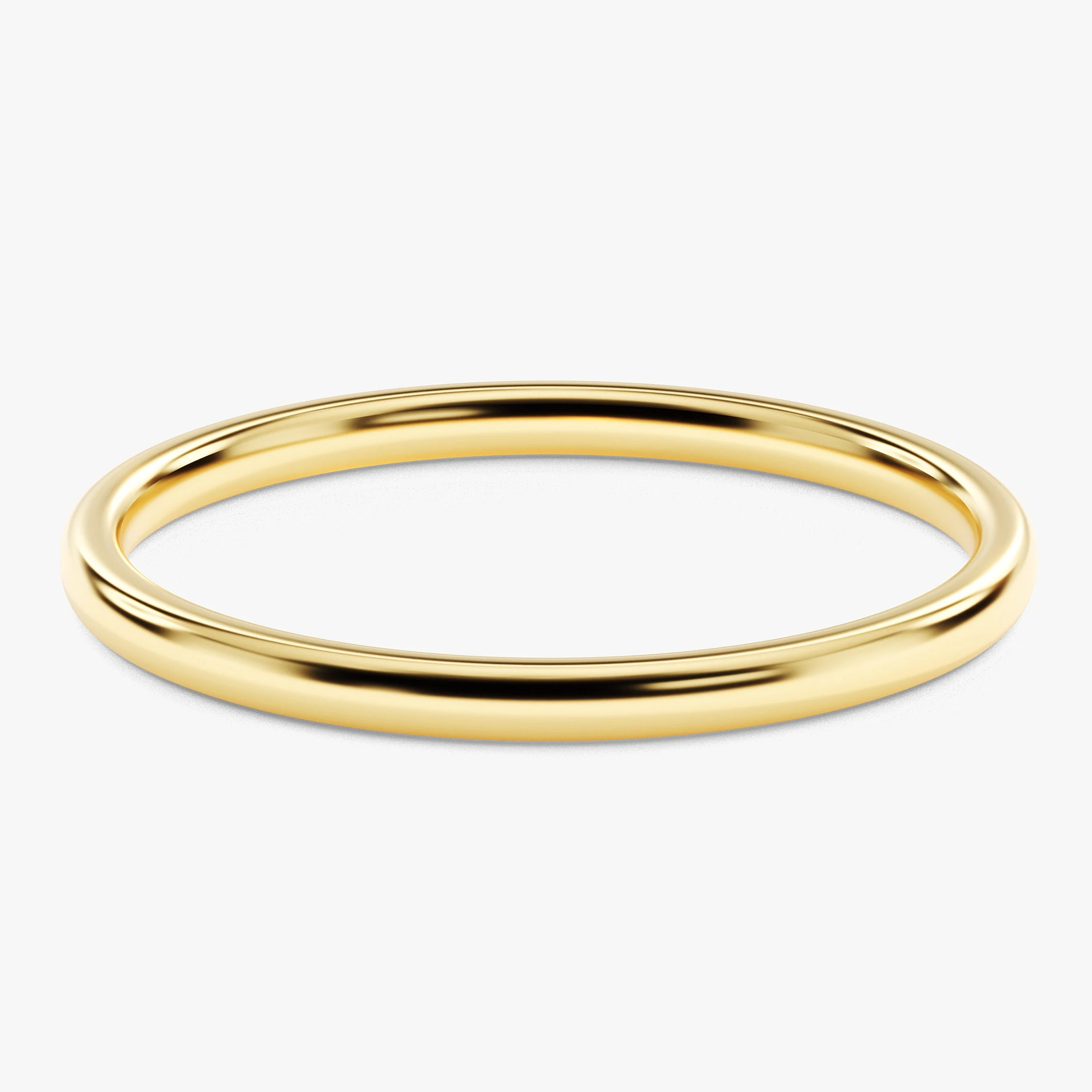 Simple 14K Solid Gold Ring Minimalist Plain Gold Ring 10K 14K 18K Gold ...