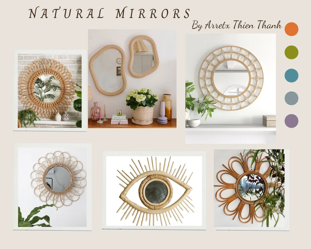 Lovely Mirror Round Shaped Mirror Decorative Eco-friendly Makeup Vanity ...