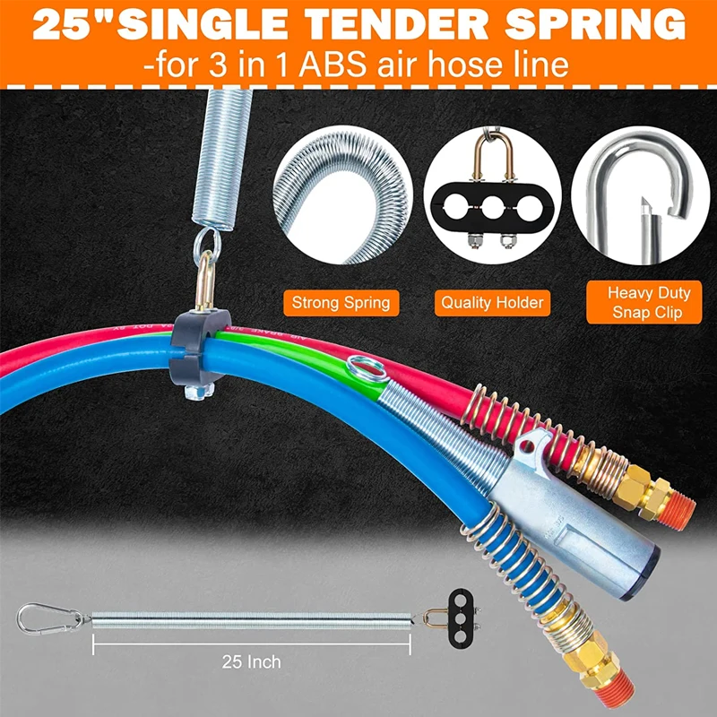 New Design Bule and Red Air Hose 15 FT Spiral 3 in 1 for Truck Brake System