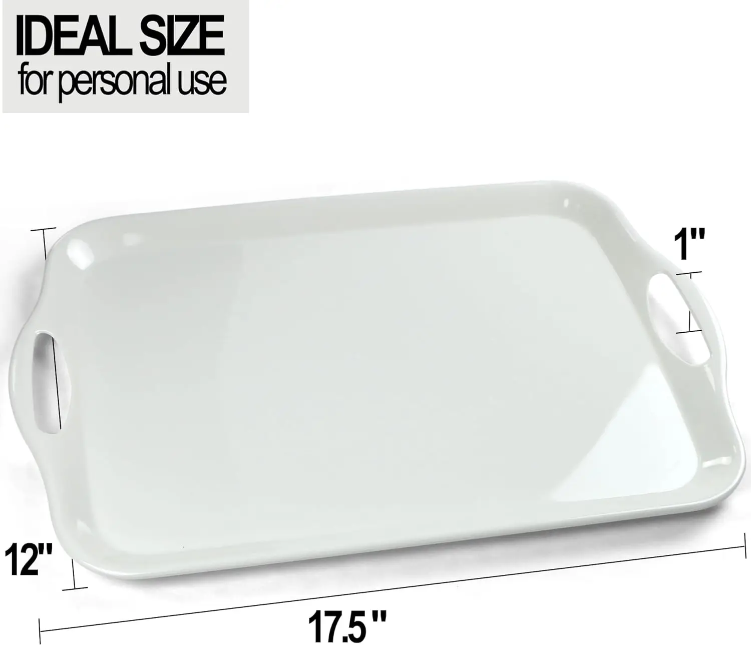 Large Serving Tray With Handles Rectangular Melamine Serving Platter ...