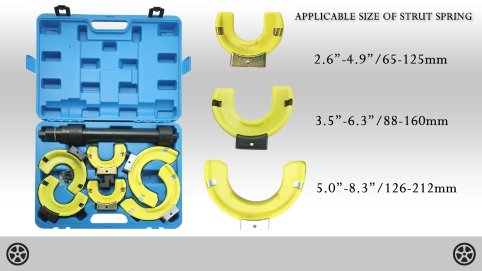Macpherson Strut Spring Compressor Kit Universal Interchangeable Fork ...
