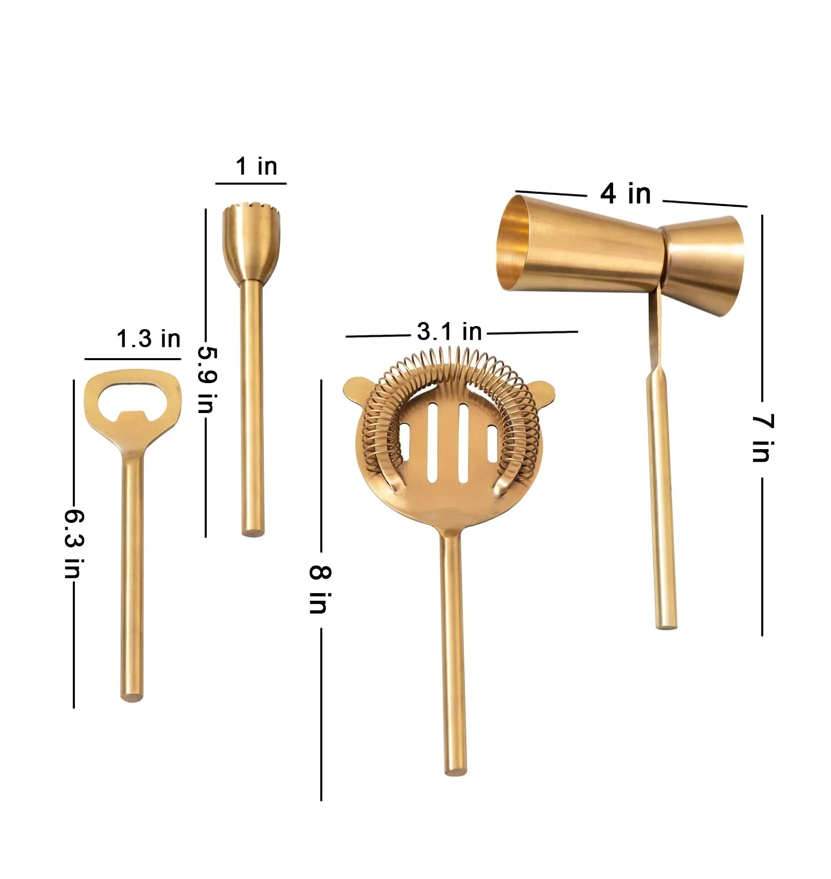 Modern Luxury Look Design Handmade Gold Plated Bar Tool Set For Luxury ...
