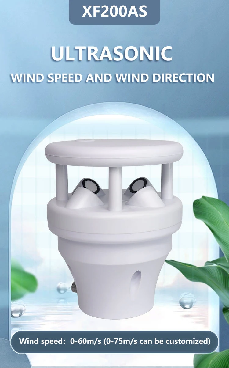 Ultrasonic Wind Sensor XF200AS RS485 Modbus Wind Speed Direction Meter ...