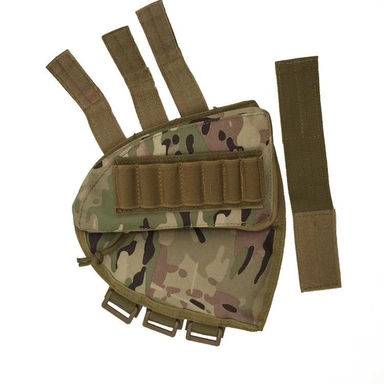 Tactical Butt Stock Mag Holder Camo Cheek Rest Pad Adjustable Molles ...