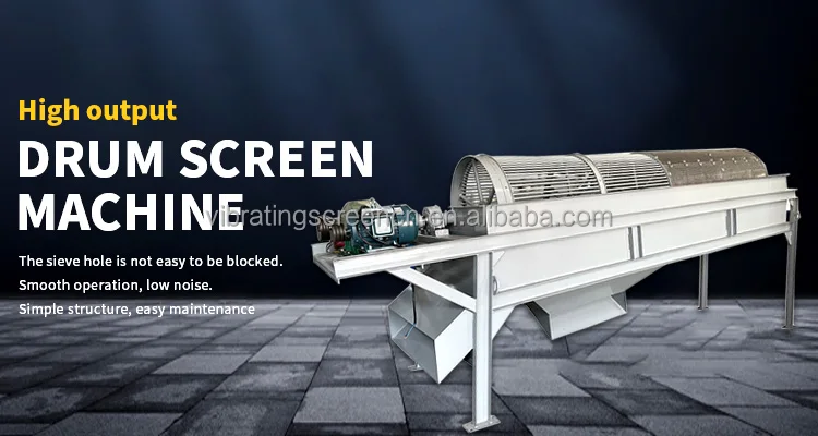 Gts Series Industrial Rotating Drum Sieve Trommel Screen Machine For ...