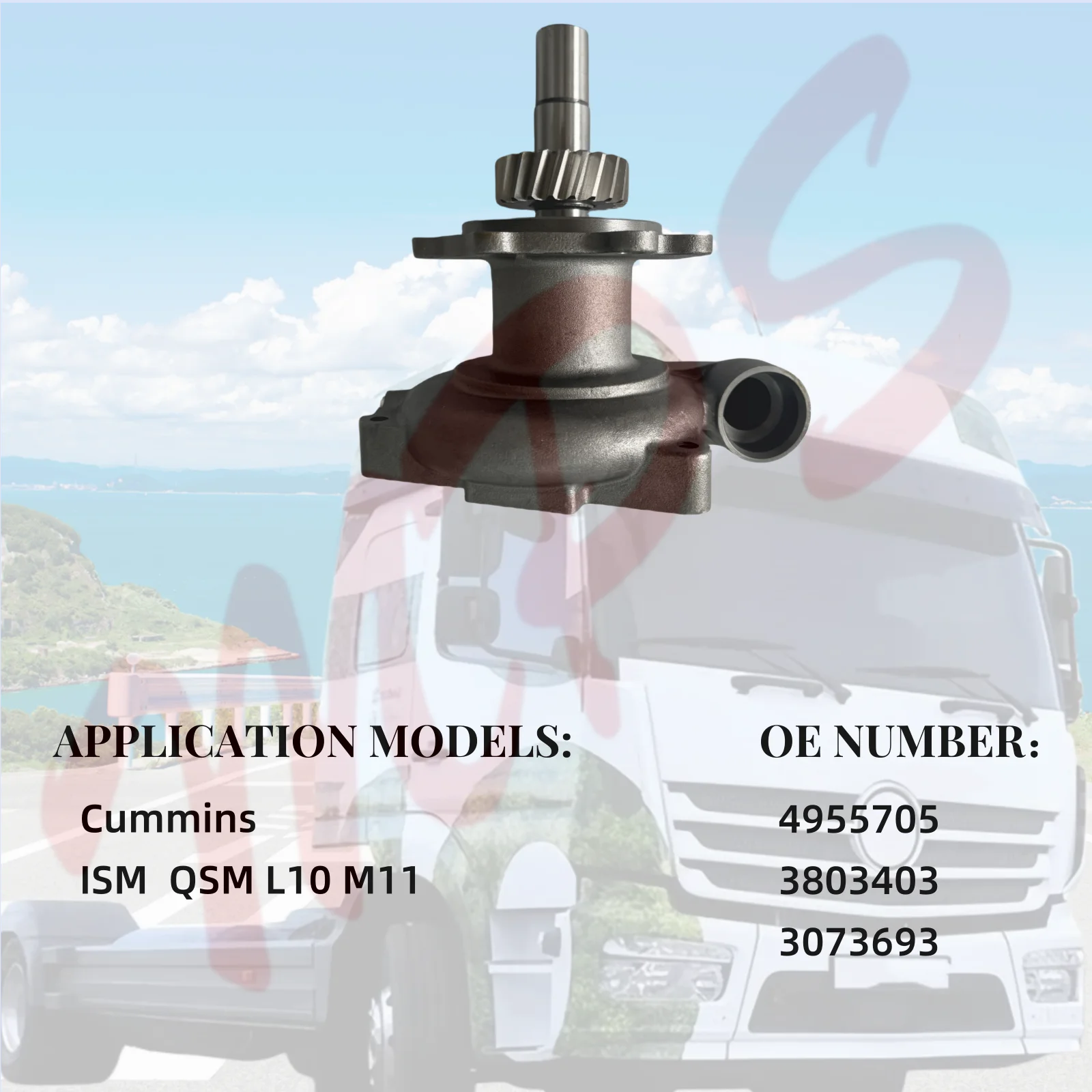 Truck Spare Parts - Water Pump for Cummins M11 Engines