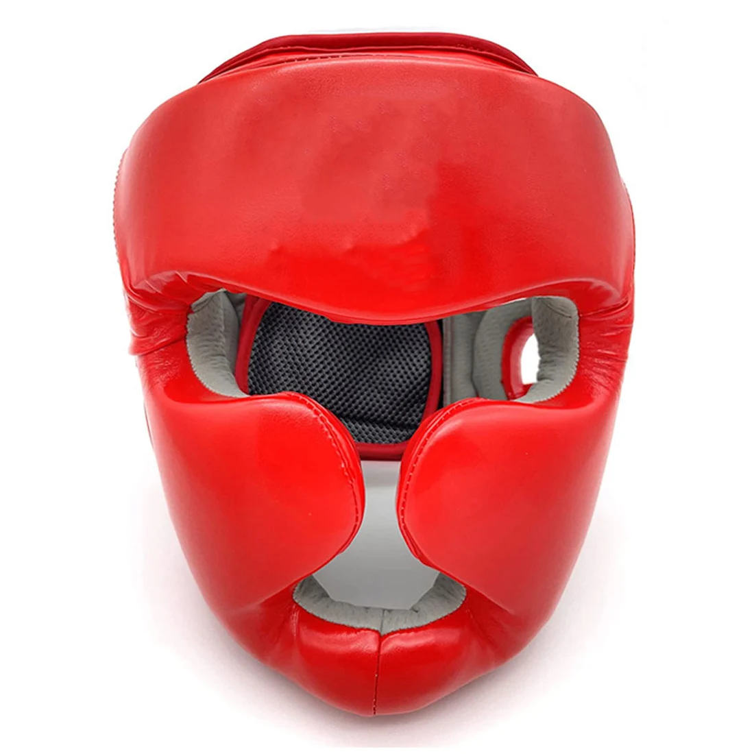 New Simple Design Solid Color Red Leather Head Guard Pu / Pvc Safety ...