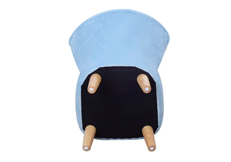 High Quality Sky Blue Lounge Mini Chair With Wood Legs Single Accent ...