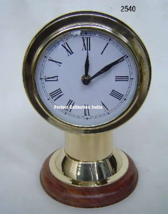 Solid Brass Maritime World Time Clock On Brass Stand Hanging Desk/7 ...