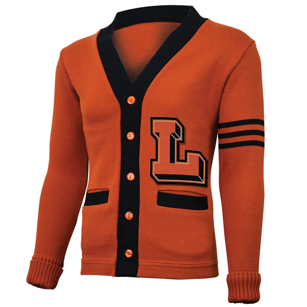 customized Vintage university Letterman sweater Knitted Sweater Open ...