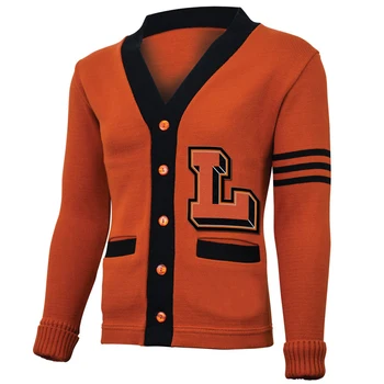 Customized Vintage University Letterman Sweater Knitted Sweater Open ...