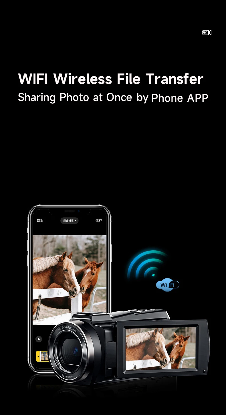 Professnional Camcorder 16x Zoom Video Camera Wifi Recorder 4k ...