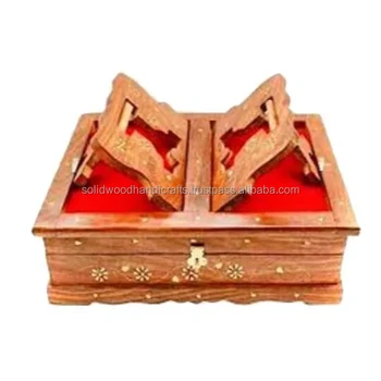 Wooden Handmade Quran Geeta Bible Holder Support Stand Reading Book ...