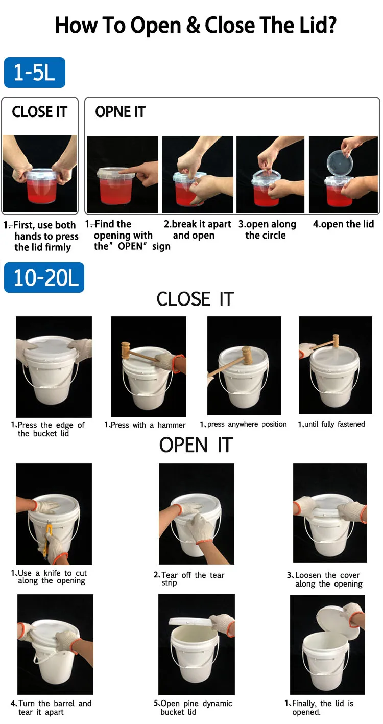 3L 5L Donut Bucket for Sale Plastic Bucket With Lid Custom Food ...