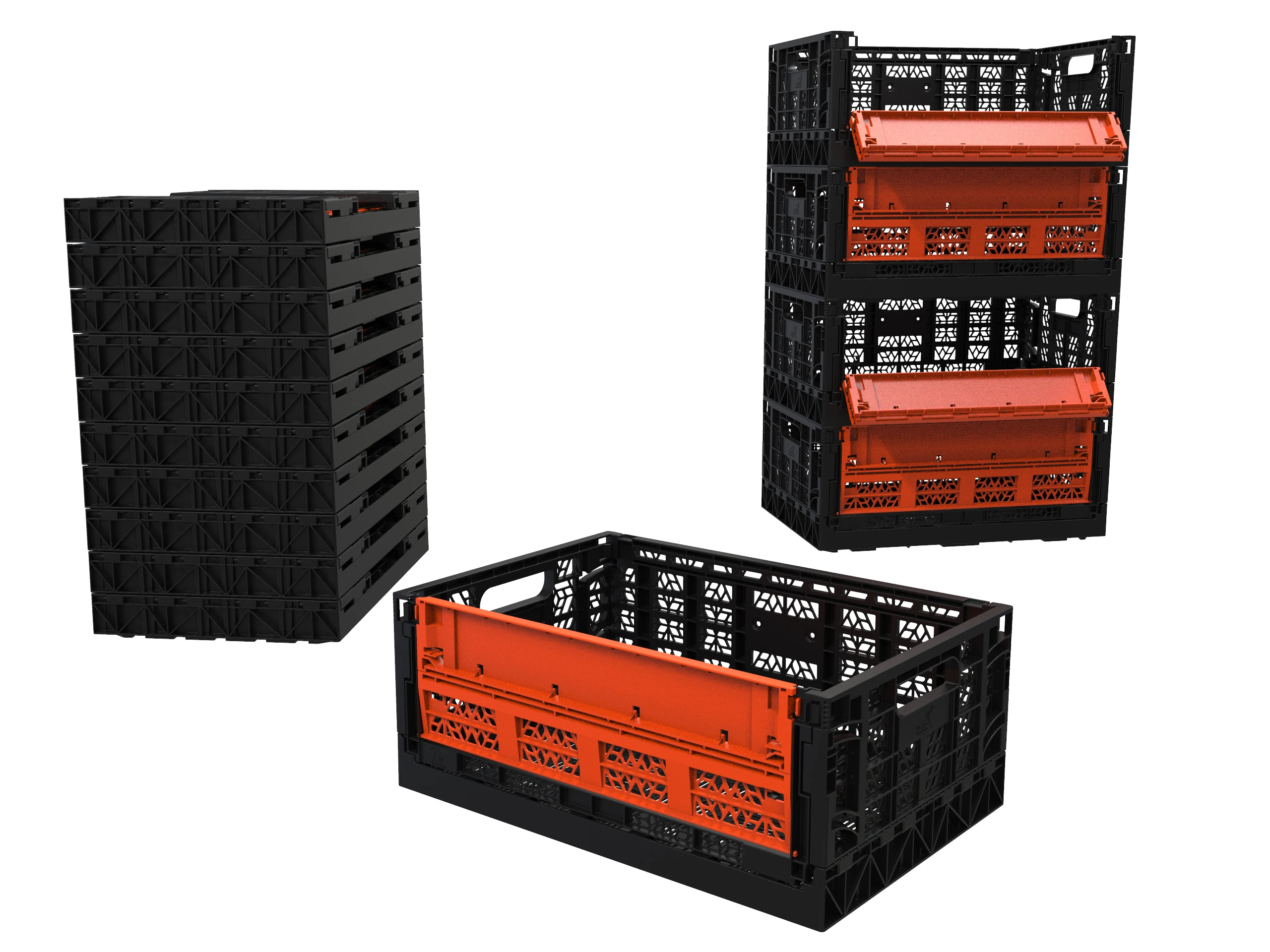 Foldable Plastic Box 600x400x250 Mm Food Grade Fruit Vegetable ...