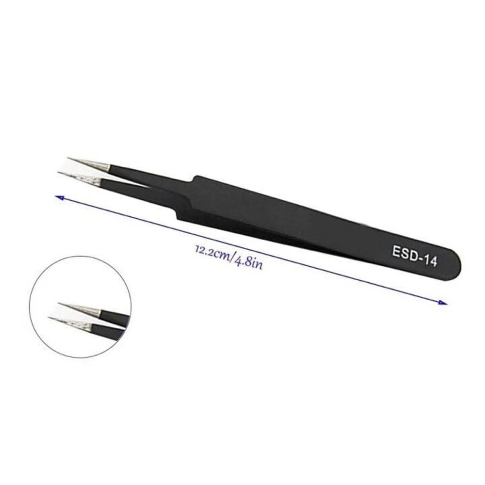 6-piece Precision Anti-static Esd Stainless Steel Tweezers Tool Kits ...