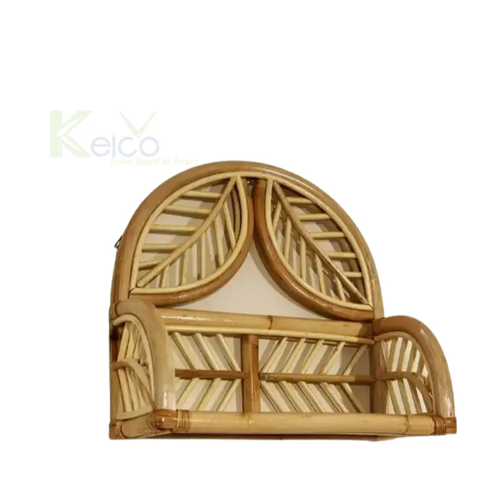 New Items Vintage Style Rattan Shelve Wall Rack Round Shelf Wall ...