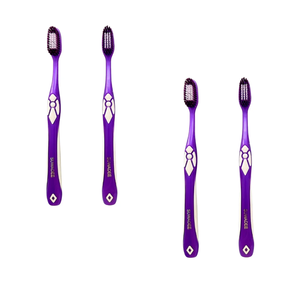 One Tube Purple Toothbrush Adult Toothbrush Wholesale Cheap Ultra Soft ...
