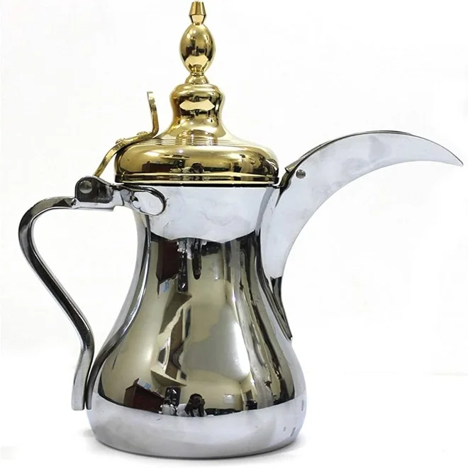 Dallah Stainless Steel Dallah Jug - Table Top Brass