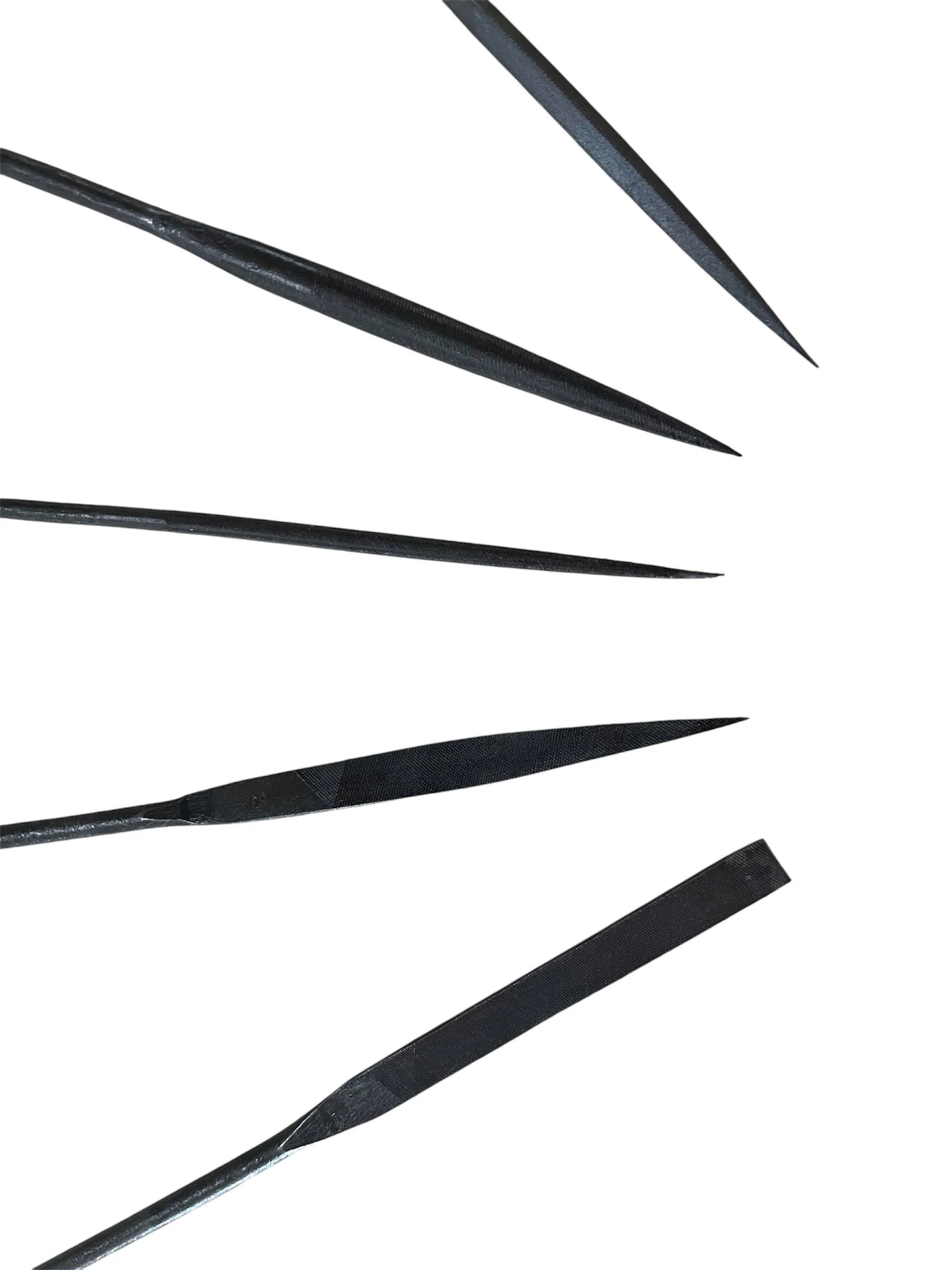 Set of Strong 180mm DIY Grade Steel Files 5 Types for Jewelry Making ...