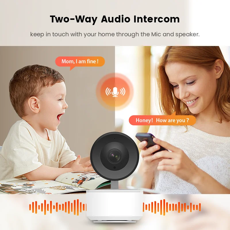 4MP Tuya Smart WIFI Baby Monitor - 360° Panorama Camera