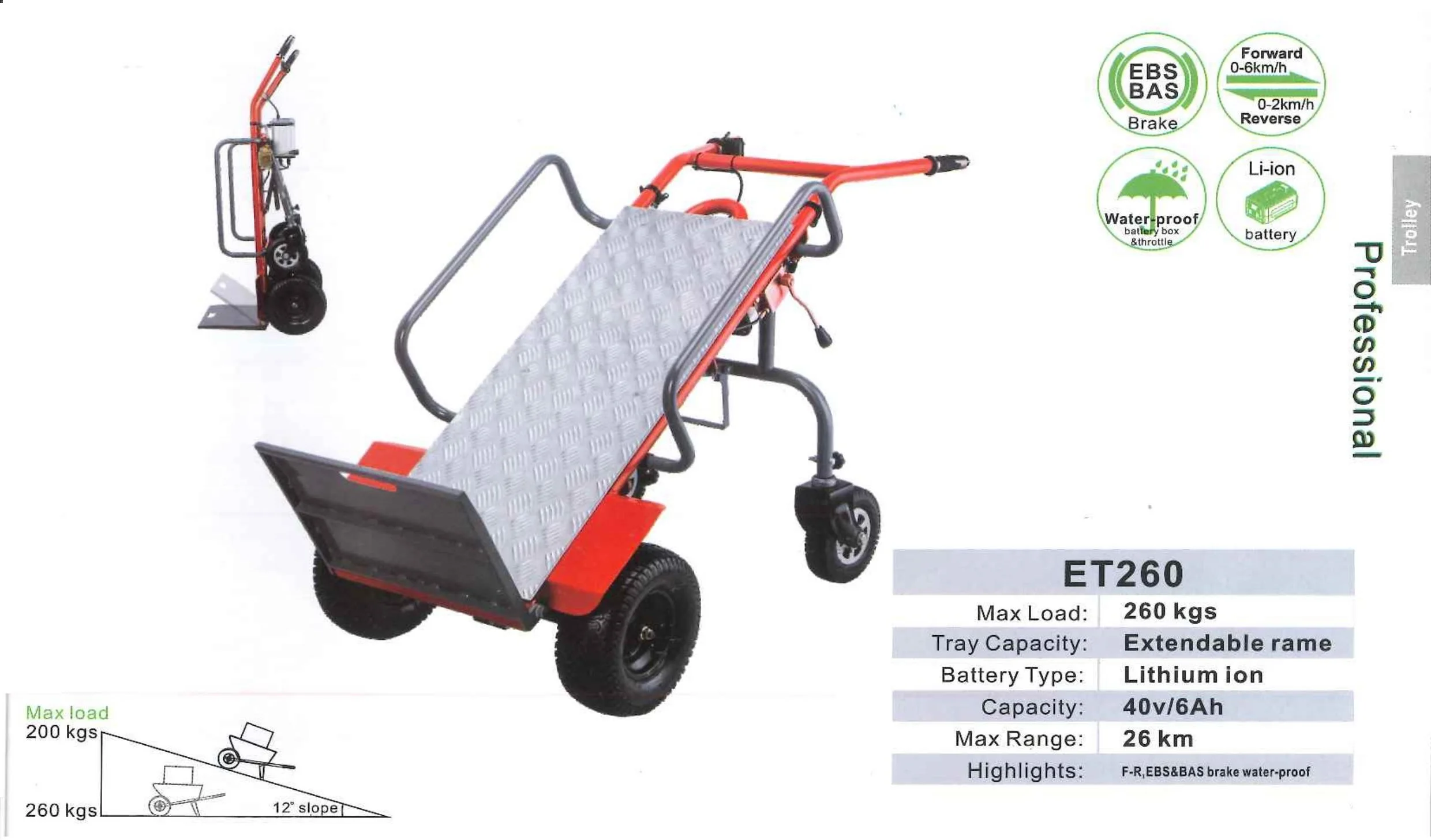 Electric Dolly Hand Carts & Trolleys for Factory or Warehouse