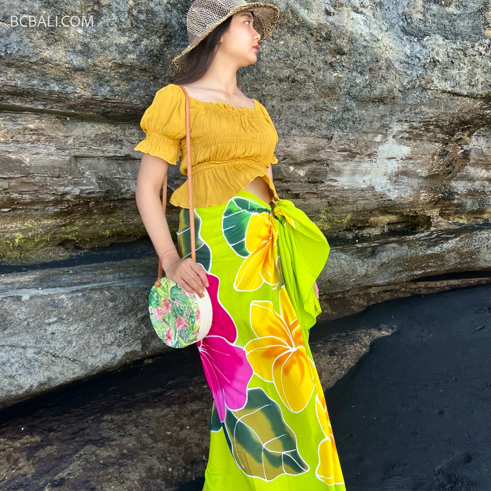 Bali Sarong Pareo - Unique Hand Painted Rayon Designs