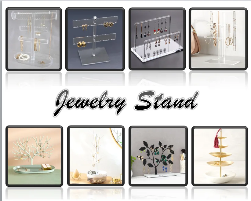 Unique Design Gold Metal Jewelry Stand With Exclusive Quality Earrings ...