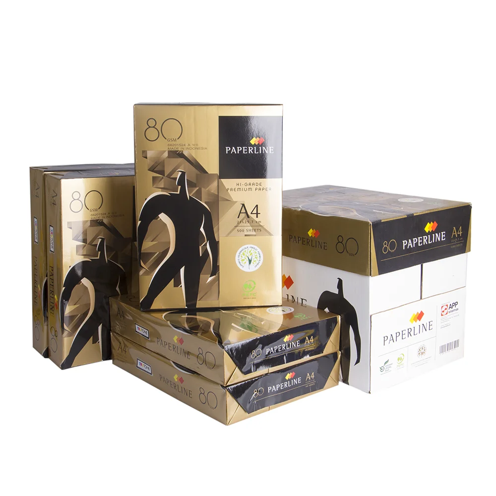 70 80 Gsm Paper Factory Cheap A4 Paper White Paperline / Paperbase Gold ...