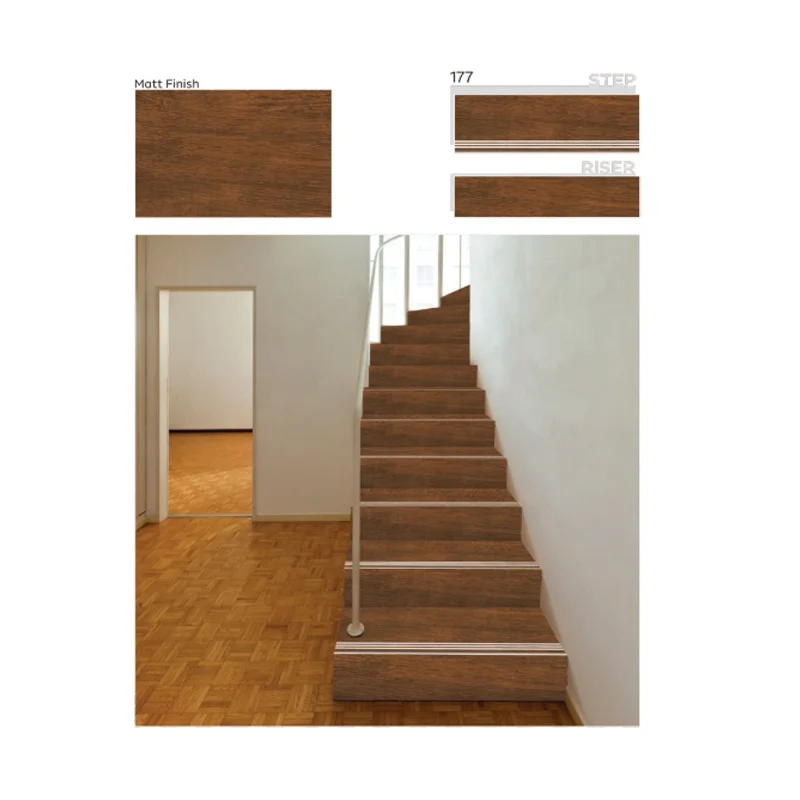 Terrazzo Porcelain Stair Tiles | All Size Custom Thickness Matt Finish ...