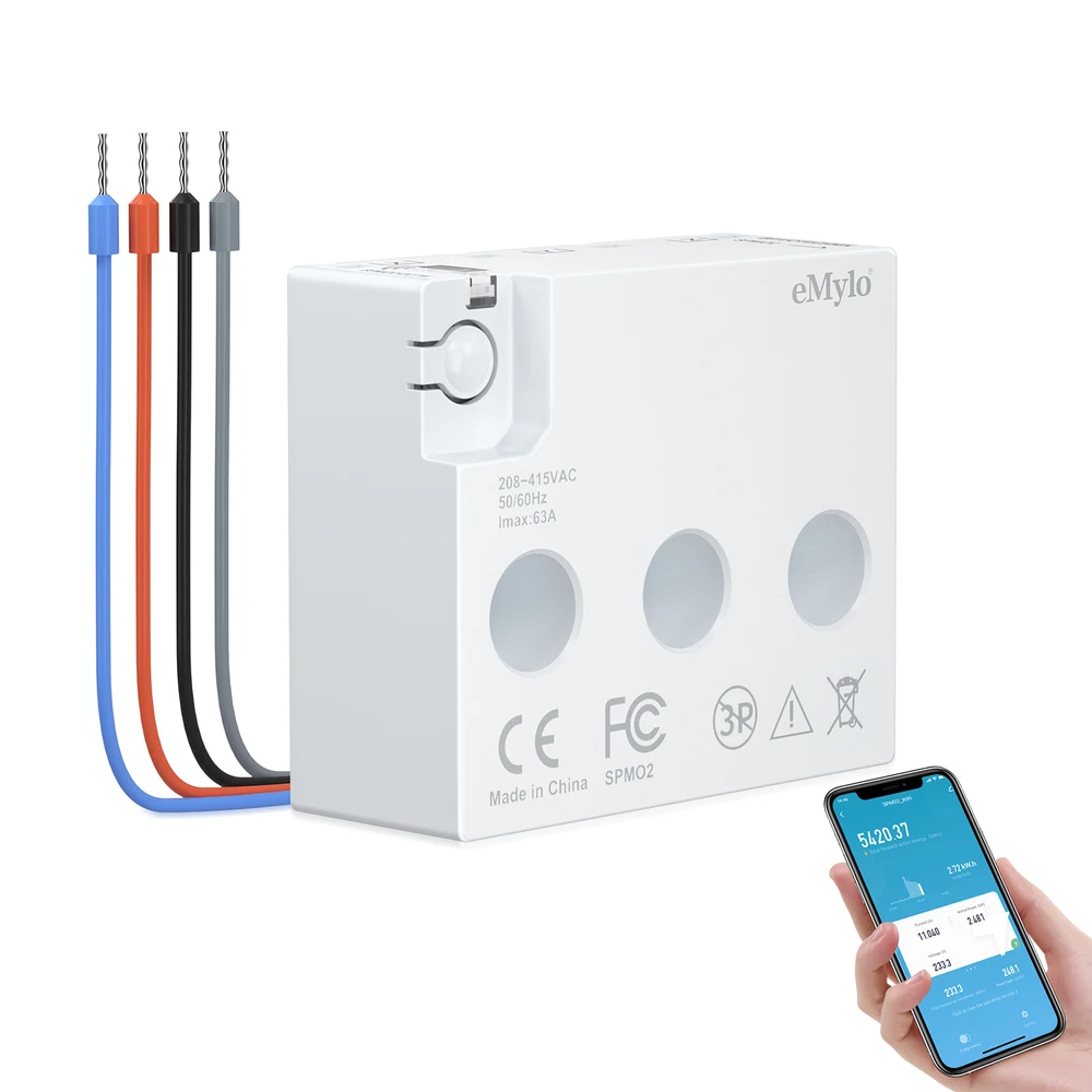 Three Phase Smart Energy Meter Wifi Voltage,3phase Wifi Smart Energy ...