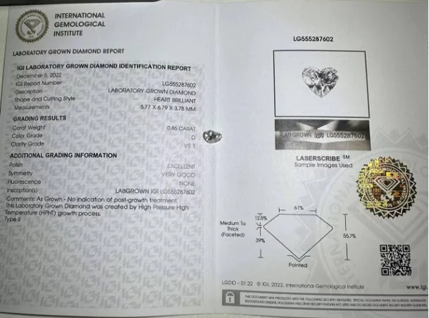 Large Size Cvd Rough Material White Uncut Diamond Lab Grown Diamond 3.5 ...