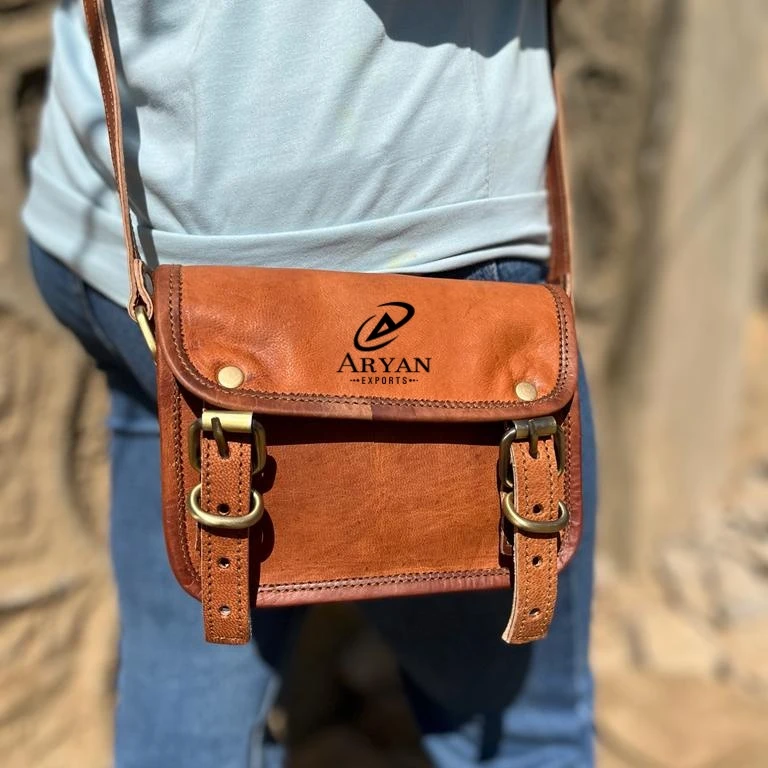 Brown Leather New Style Vintage Shoulder Bag Exports High Quality Goat ...