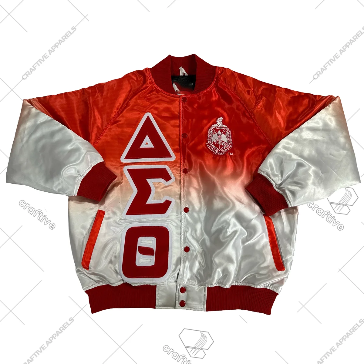 Delta Sigma Theta Sorority Shiny Ombre Satin Jacket Multicolor Tie-dye Gradie - Buy Delta Sigma ...