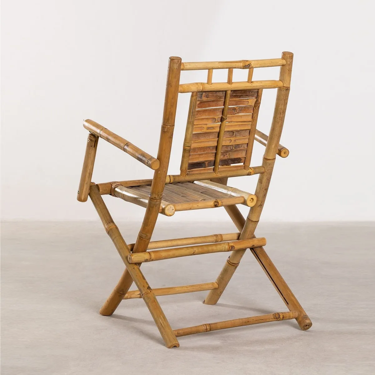 Indoor and Outdoor Bamboo Folding Dining Table and Chair Set Wooden ...