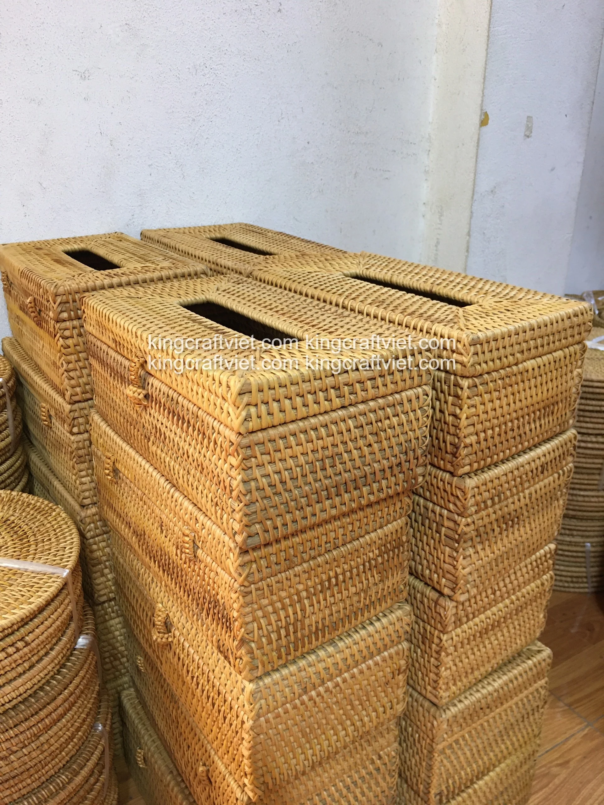 Water Hyacinth Tissue Box Tissue Box Storage Organizer Roll Paper ...