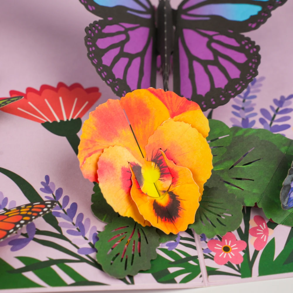 Mother Father Card 3d Flower Pop Up Unique Design Whole Unique Offset ...