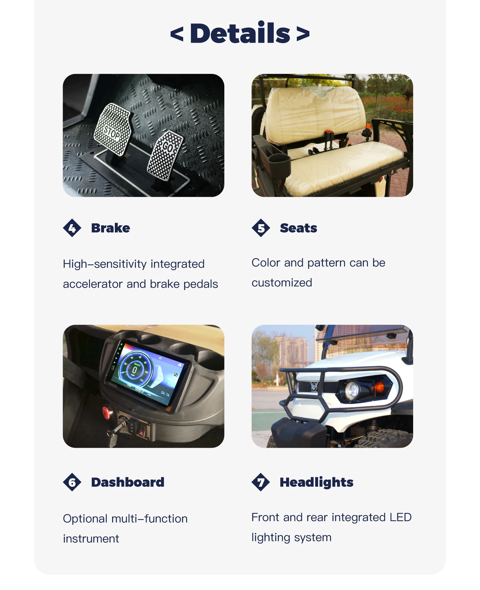 2 Seater Electric Golf Carts Odm Service New Design Front Cover And ...