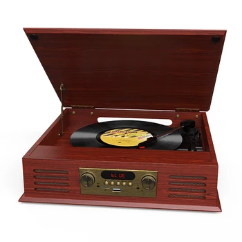 Retro Gramophone Multiple Record Player With Best Sound Turntable Vinyl ...