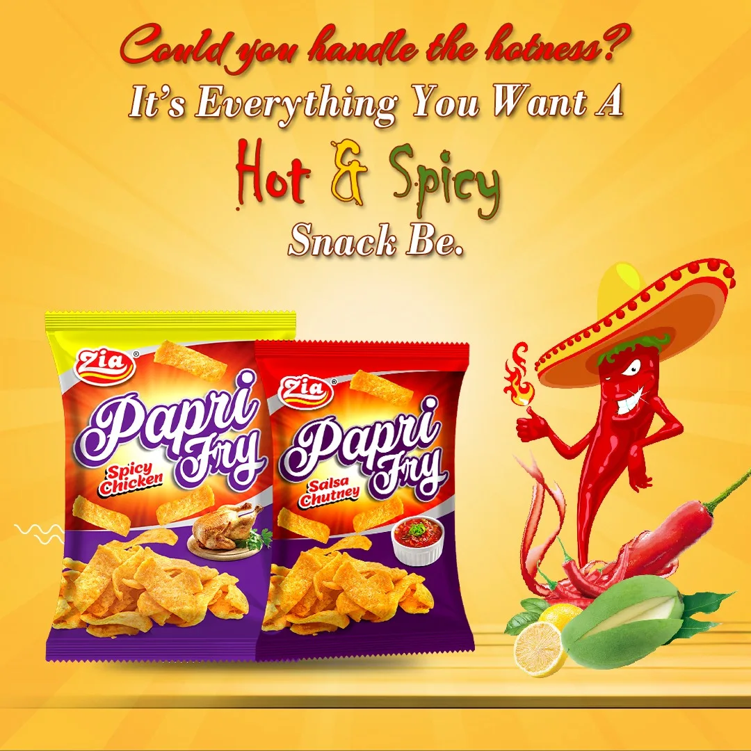 Exotic Flavored Zia Papri Fry Salsa Hot Spicy Crispy Wheat Rice & Gram ...