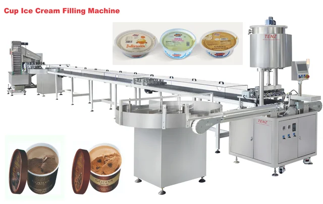 Automatic Ice Cream Cup Filling Sealing Machine Including Lotions ...