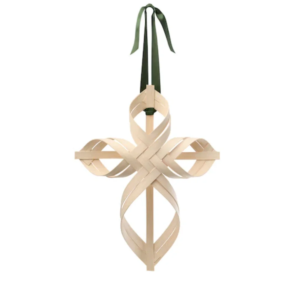 Handcrafted Eco-friendly Natural Woven Bamboo Cross Christmas Home ...