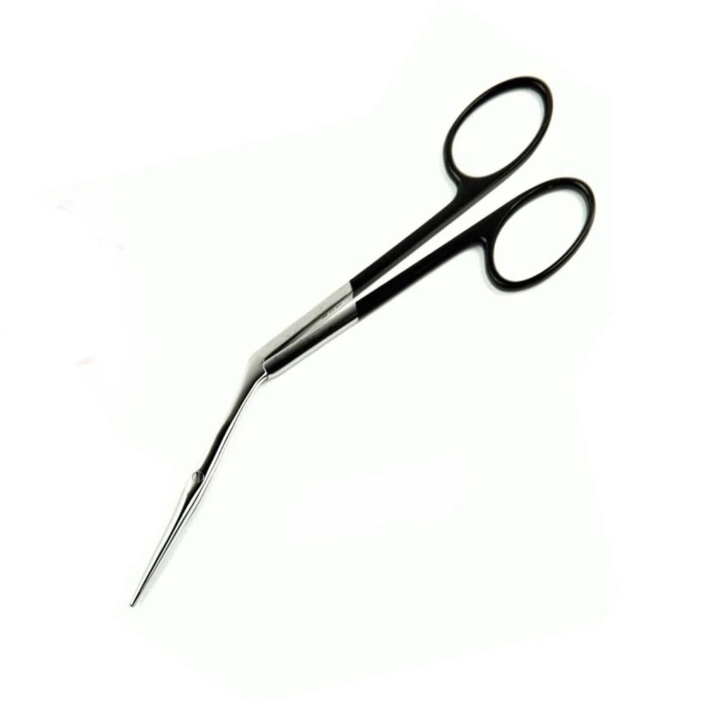 Black Color Handle Heymann Nasal Scissors One Toothed Cutting Edge ...